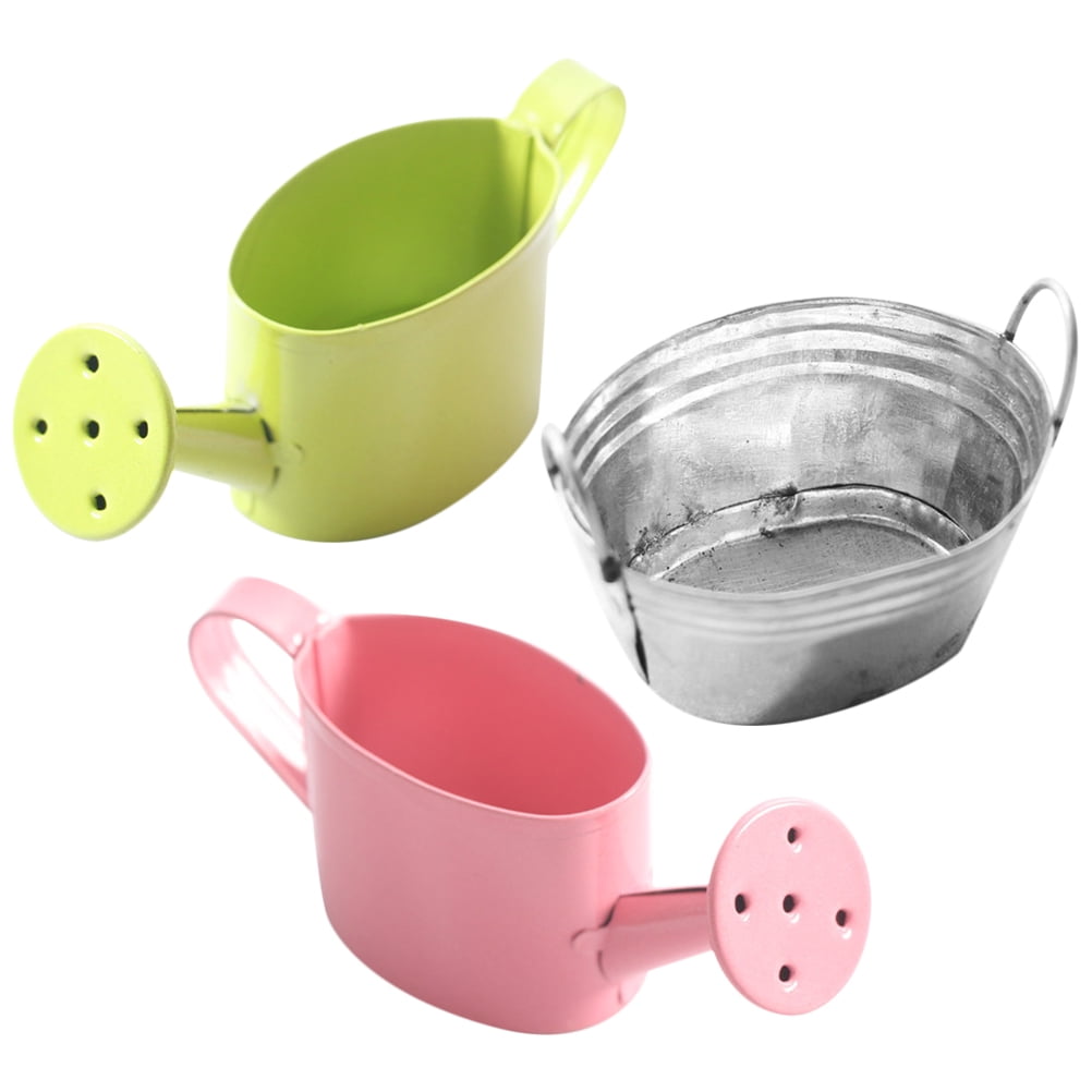 HOMEMAXS 1 Set of Mini Watering Can Figurine Metal Water Bucket Decor ...