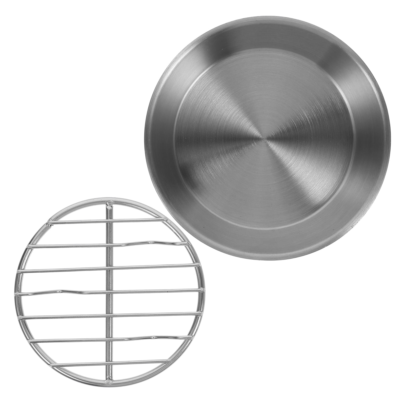 1 Set of Stainless Steel Grill Plate with Mesh Rack Food Display Rack ...
