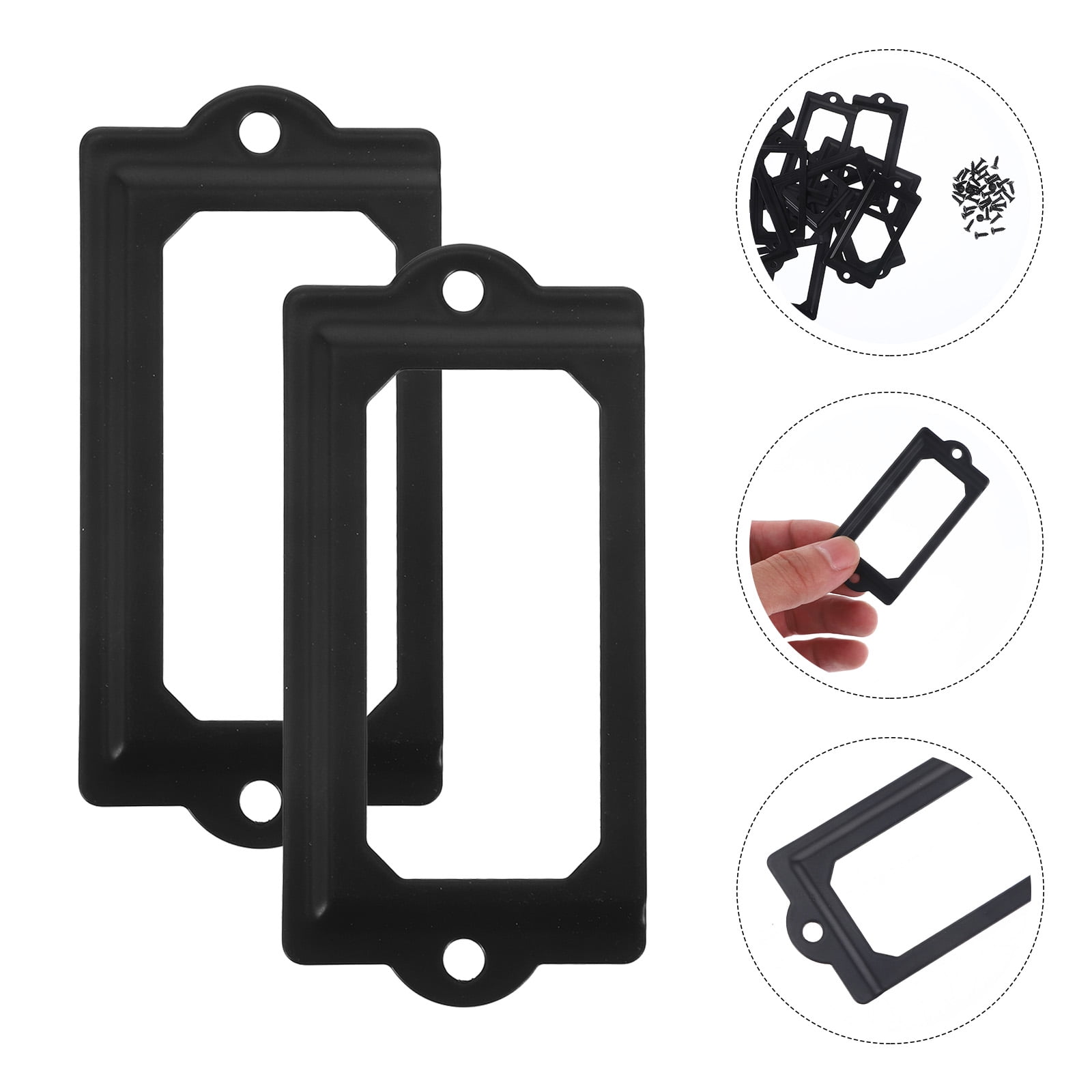 HOMEMAXS 1 Set of Vintage Label Frames Drawer Cabinet Label Holder ...