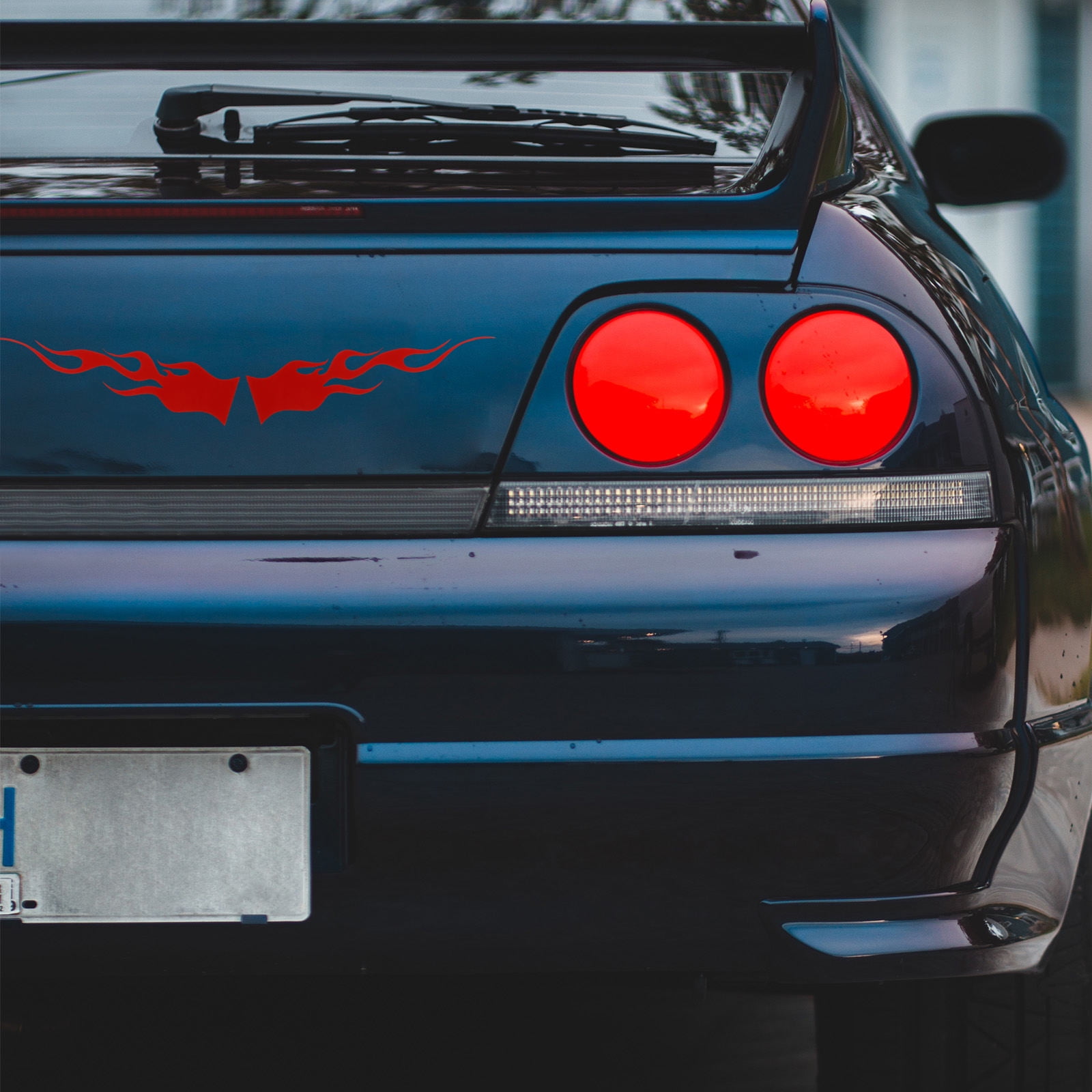 HOMEMAXS 1 Sheet Motorcycle Helmet Fire Simulation Decals Waterproof ...