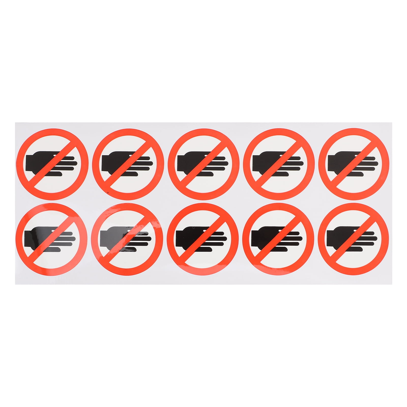 HOMEMAXS 1 Sheet Safety Warning Sign Decals Do Not Touch Stickers for ...