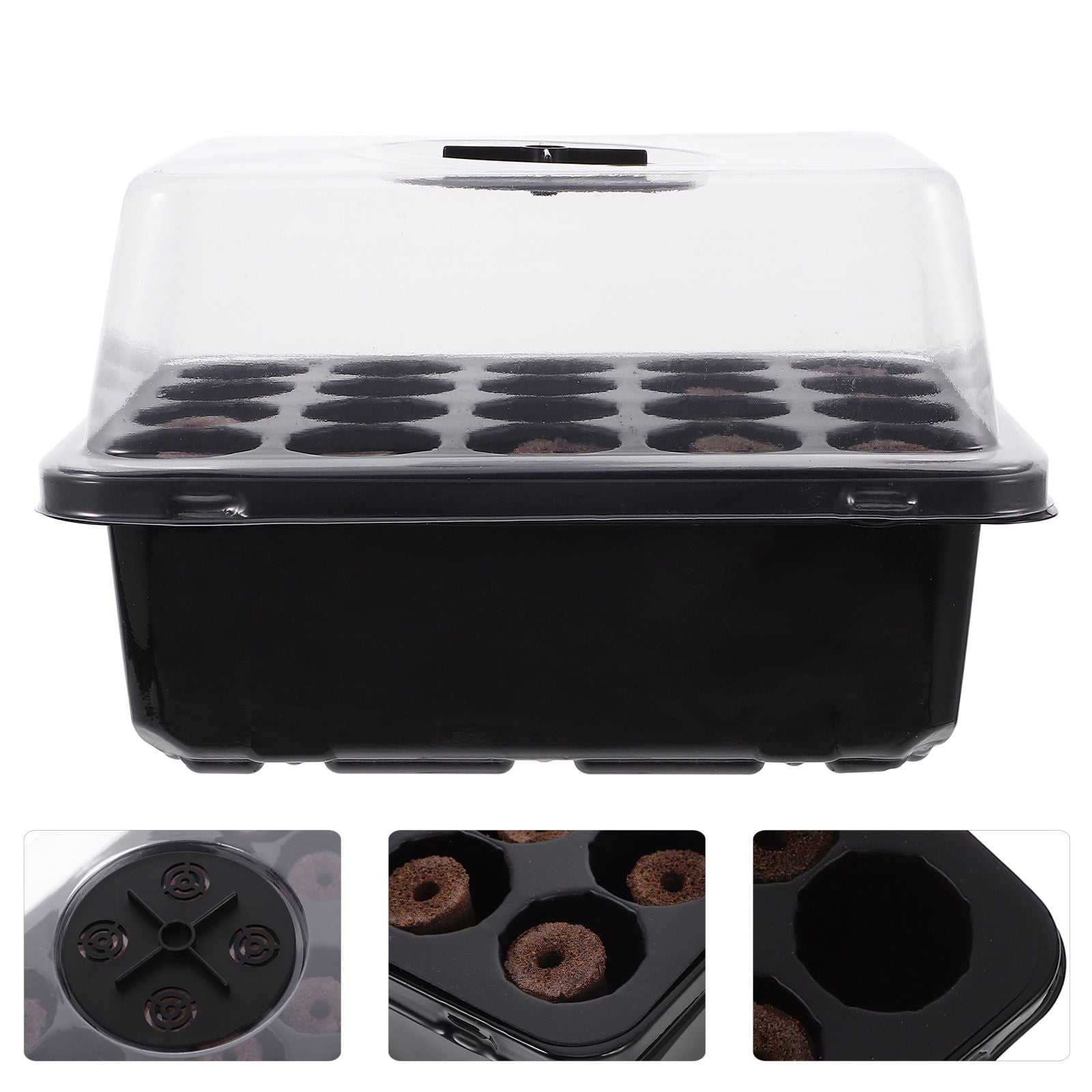 HOMEMAXS 1 Tray Nursery Planter Starter Trays 20-Holes Sprouting Boxes ...