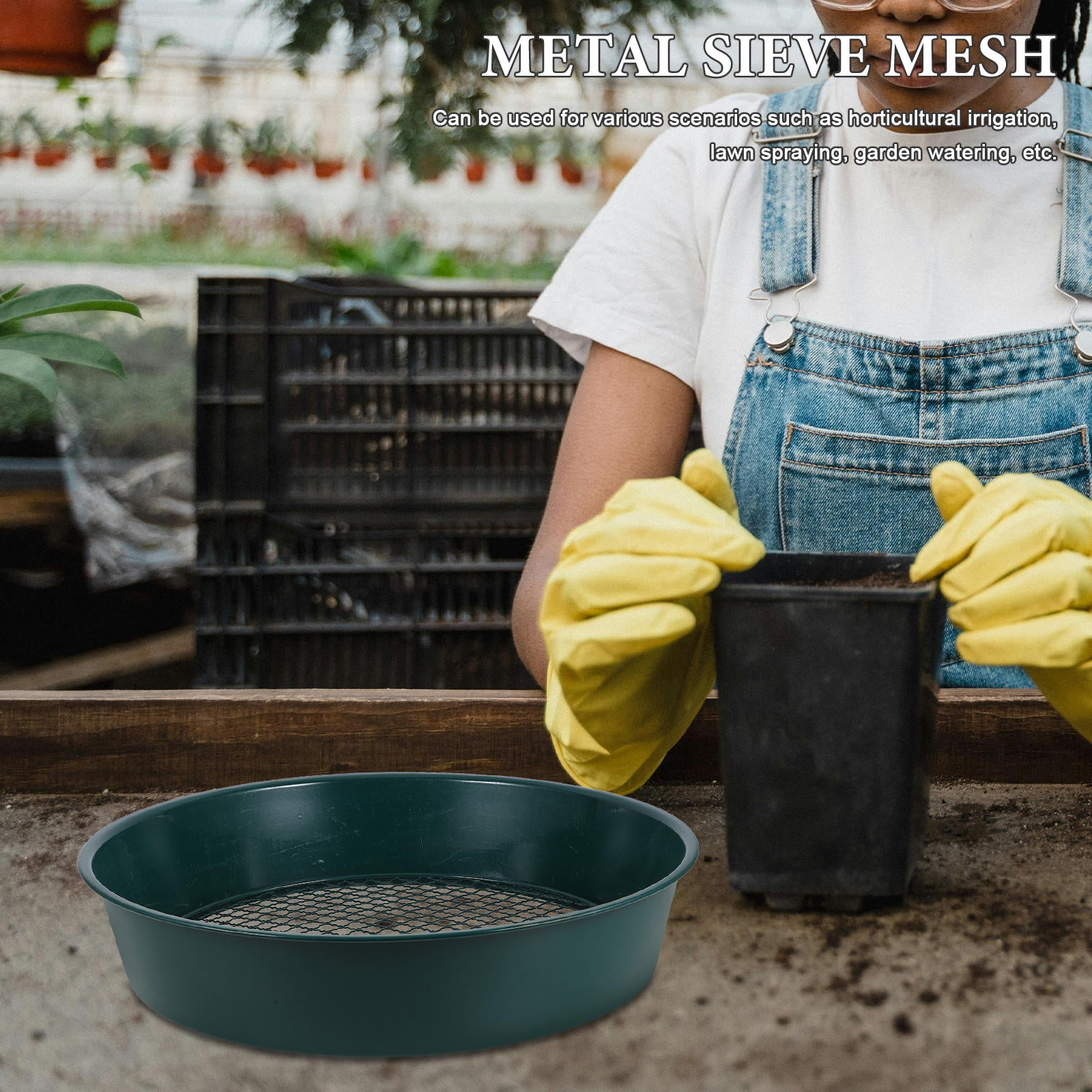 HOMEMAXS 1 set of Garden Metal Sifters for Soil Garden Soil Sifter Soil ...