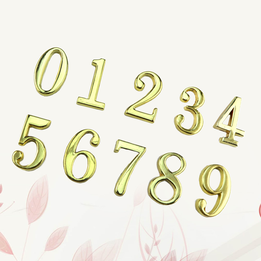 HOMEMAXS 10 PCS Metal Door Number Room Gate House Numbers 0-9 Address ...