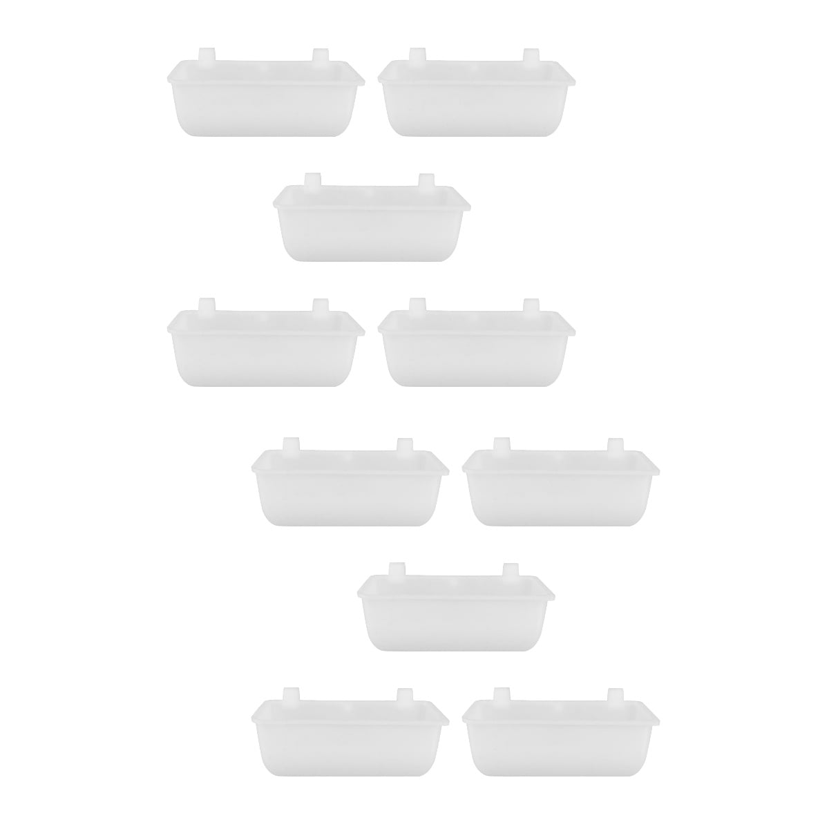 HOMEMAXS 10 PCS Thickened Pigeon Food Trough Food Box Pigeon Cage ...