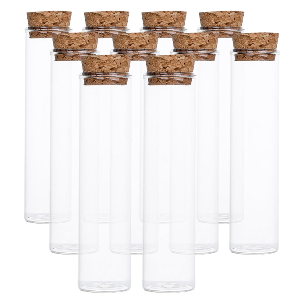 HOMEMAXS 10 Pack Empty Glass Bottles with Corks for Packing Wedding ...