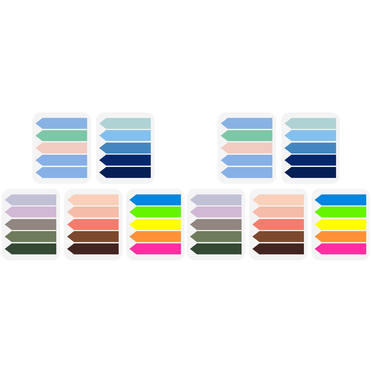 HOMEMAXS 10 Packs Page Marker Self-adhesive Page Tabs Paper Page Tabs ...