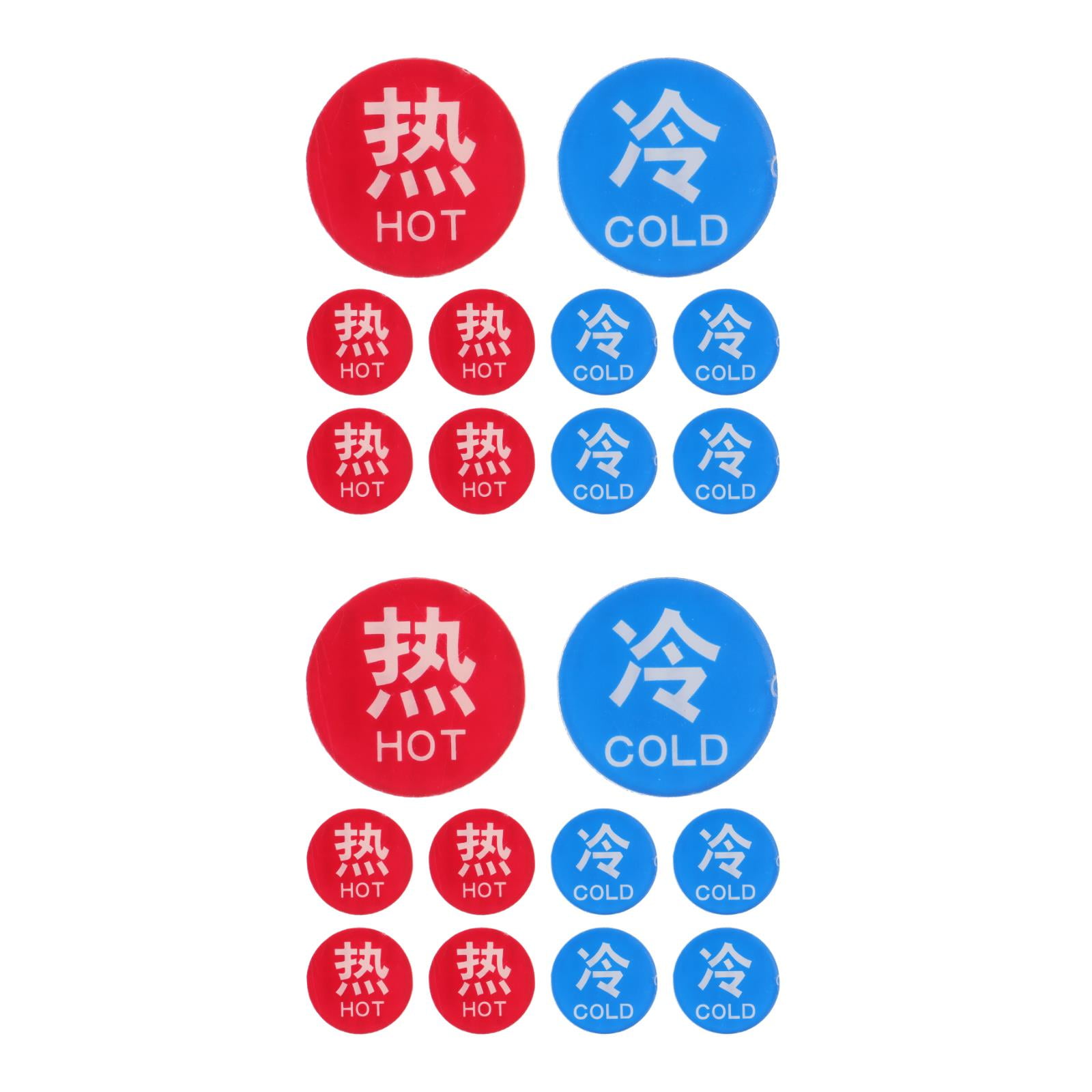 10 Pairs Hot And Cold Sticker Hot And Cold Water Indicator Label For ...