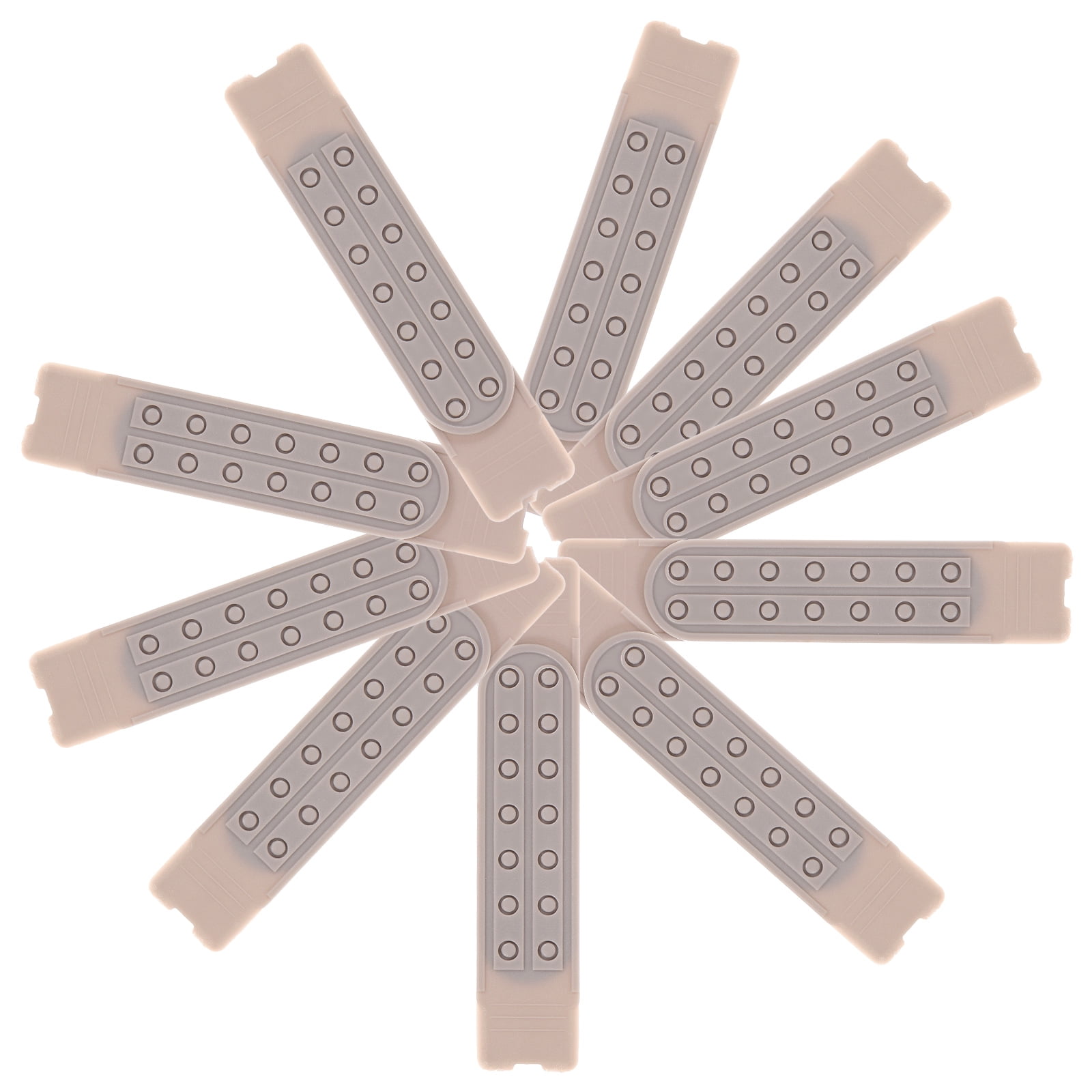 HOMEMAXS 10 Pairs Plastic Hat Buckle 14 Holes Double Row Can Be Pushed ...