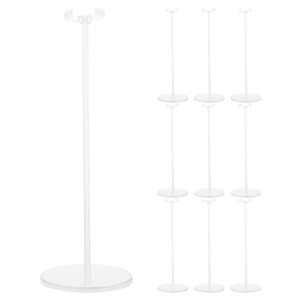 HOMEMAXS 10 Pcs Adjustable Dolls Stand Display Holders Plastic ...