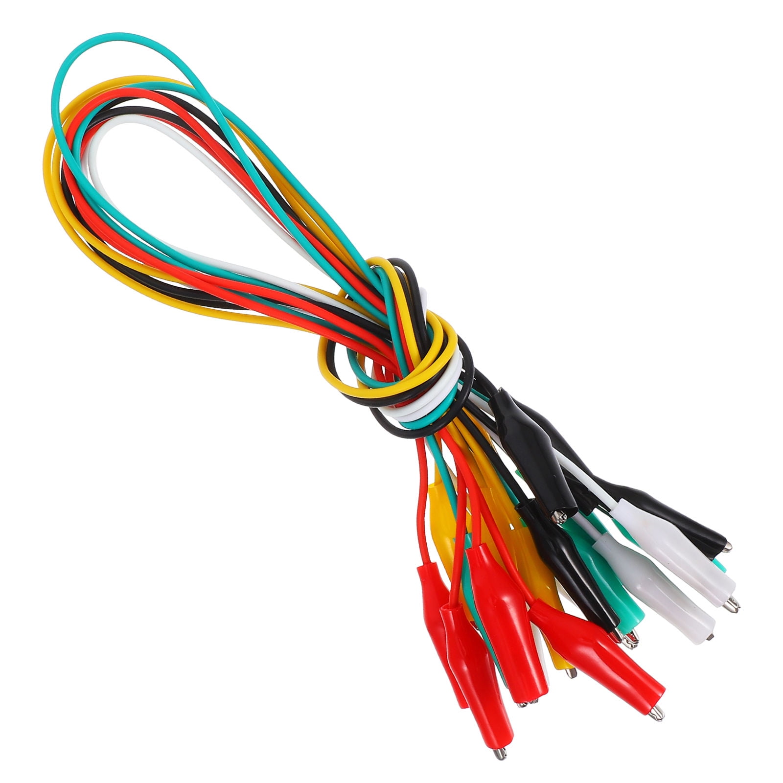 HOMEMAXS 10 Pcs Alligator Clip Test Leads Colorful Dual-Ended Alligator ...