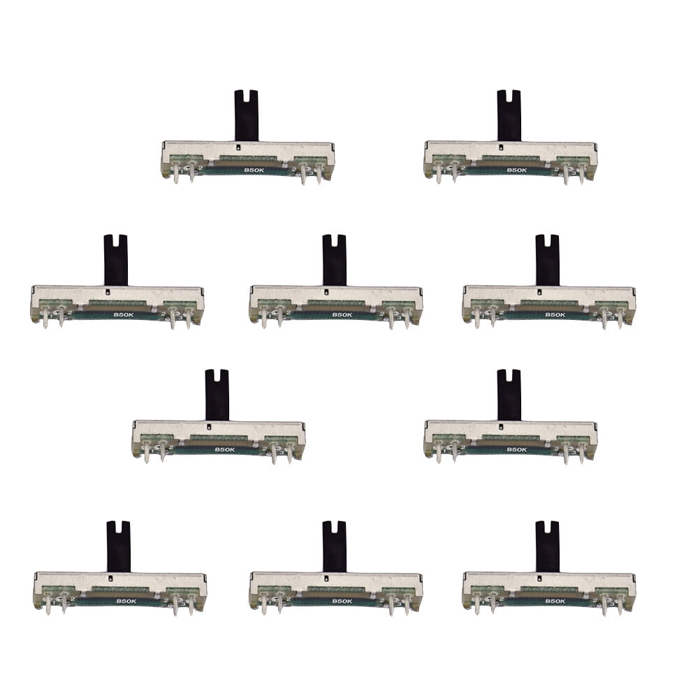 10 Pcs B50K 45mm Sliding Potentiometer Board Module Adjustable Slide ...