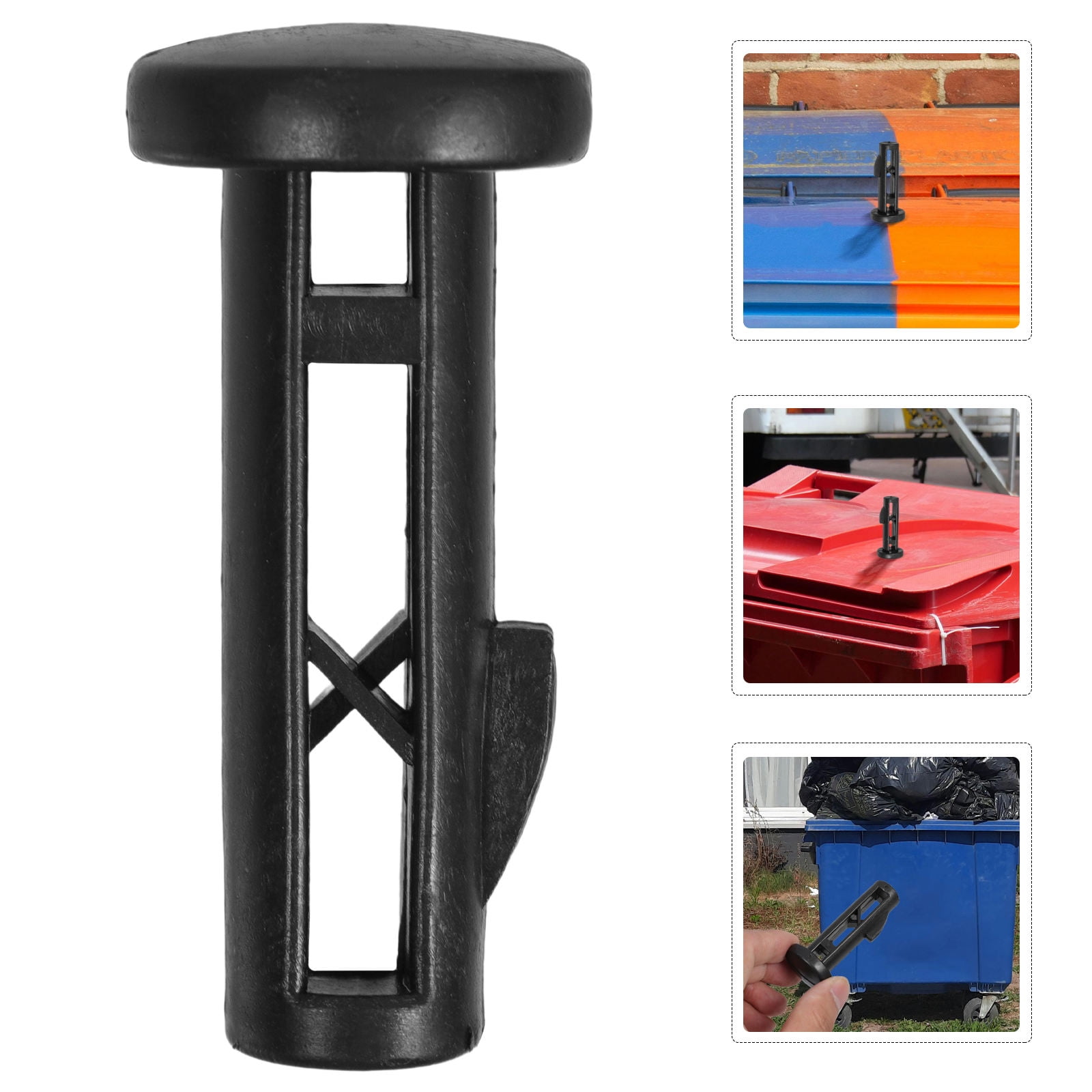 HOMEMAXS 10 Pcs Bin Locks Wheeled Trash Cans with Lids Latches Black ...