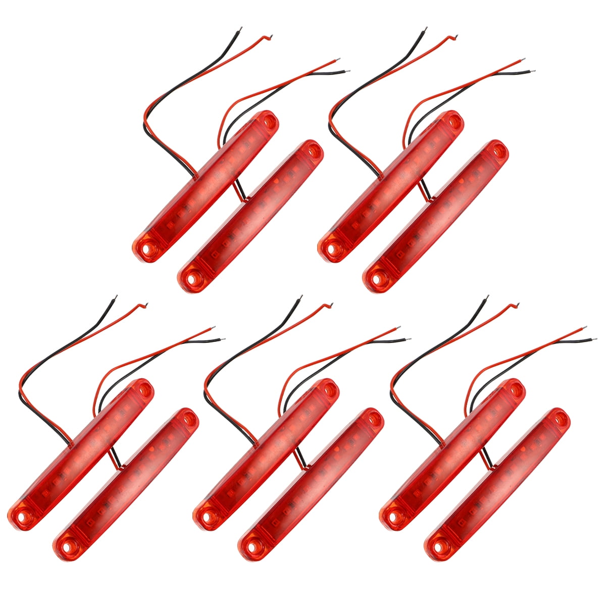 MOKKHNB Boat Side Light Red Plastic 10Pcs - Walmart.com
