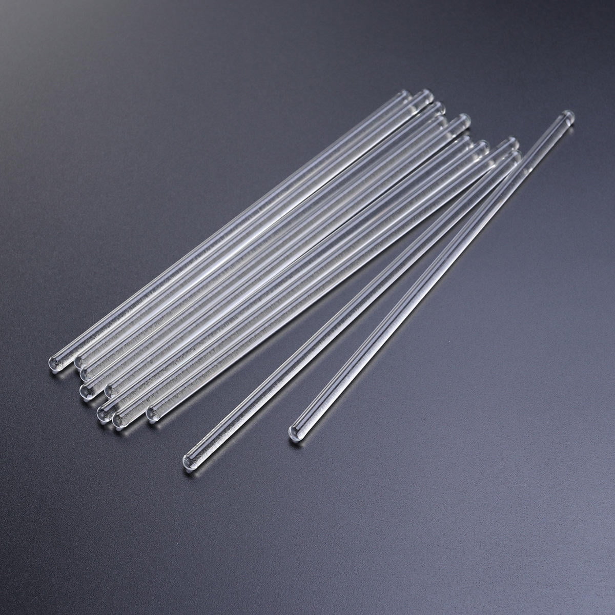 HOMEMAXS 10 Pcs Borosilicate Glass Rods Stirring Stirrer Thin Cocktails ...
