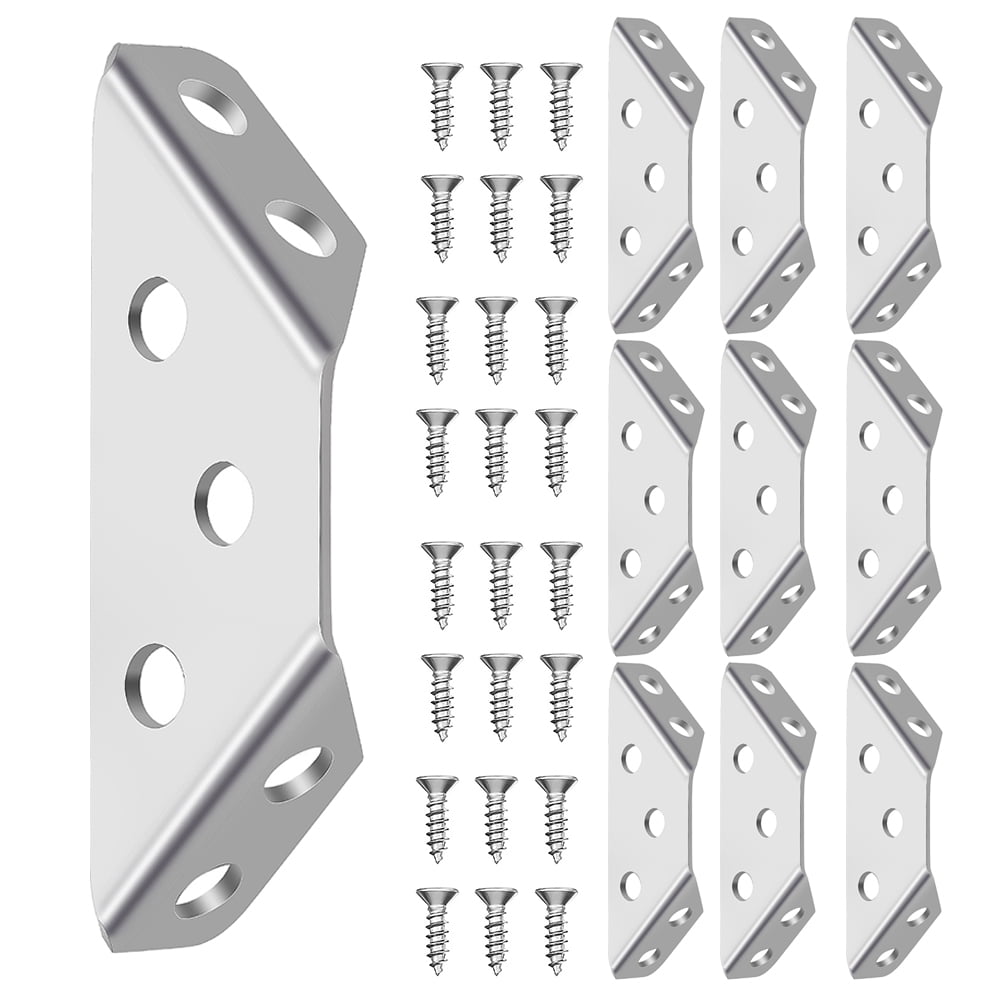 HOMEMAXS 10 Pcs Bracket Mending Plate Stainless Steel Corner Code ...