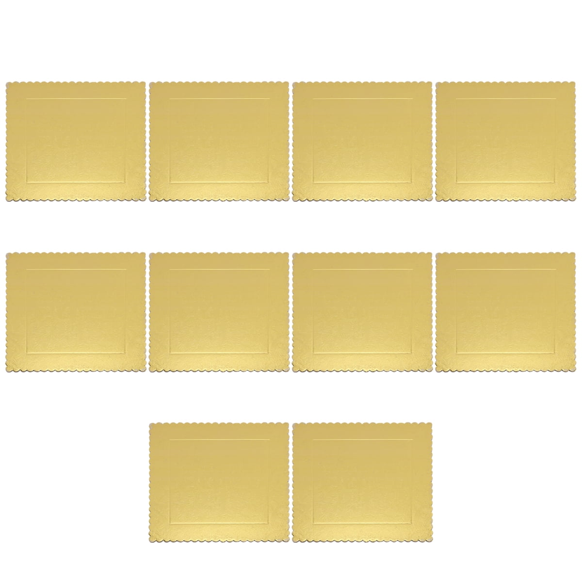 10 Pcs Cake Base Silver Cupcake Liners Bases Round Gold Cutter Golden ...