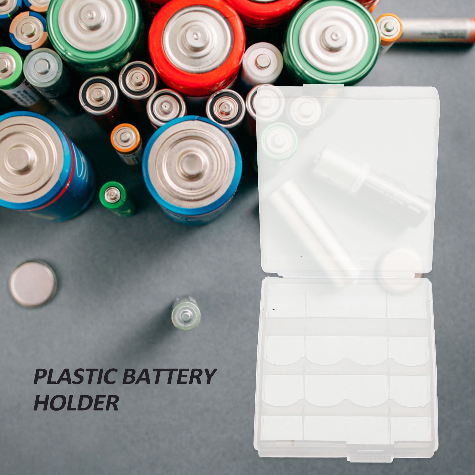 10 Pcs Case Battery Organizer Protection Box Lightweight Safe Storage ...