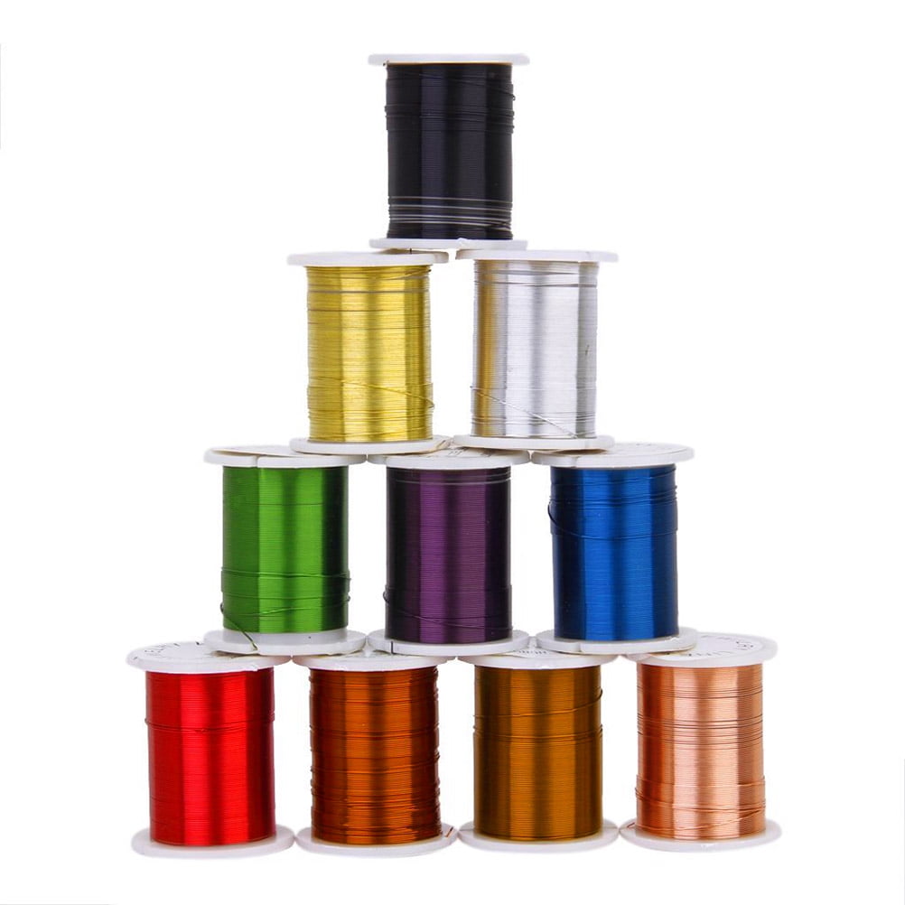HOMEMAXS 10 Pcs Colored Copper Wire Mixed Color Beading Wire Colorful ...