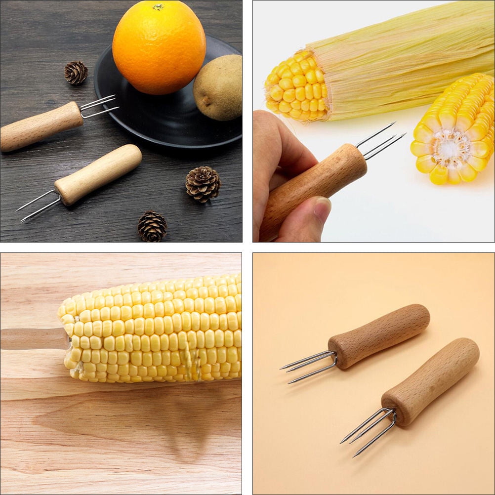 HOMEMAXS 10 Pcs Corn The Cob Forks Outdoor Barbecue Forks 10x2x2cm ...
