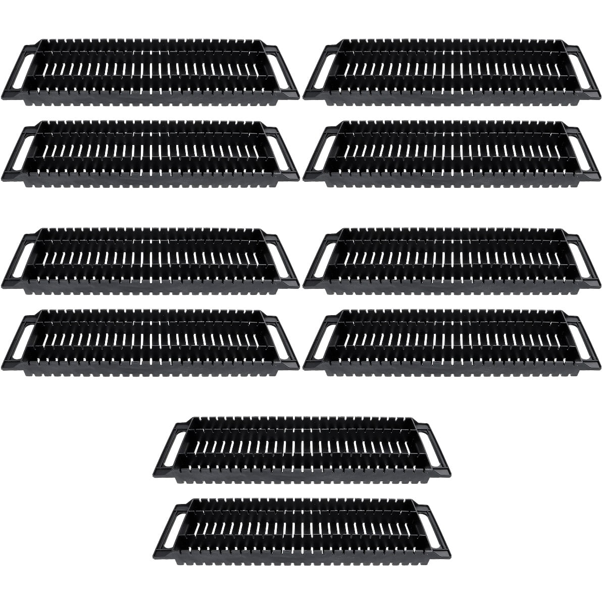 HOMEMAXS 10 Pcs Dual-ear Anti-static Bar Rack 25-slot Circuit Board PCB ...