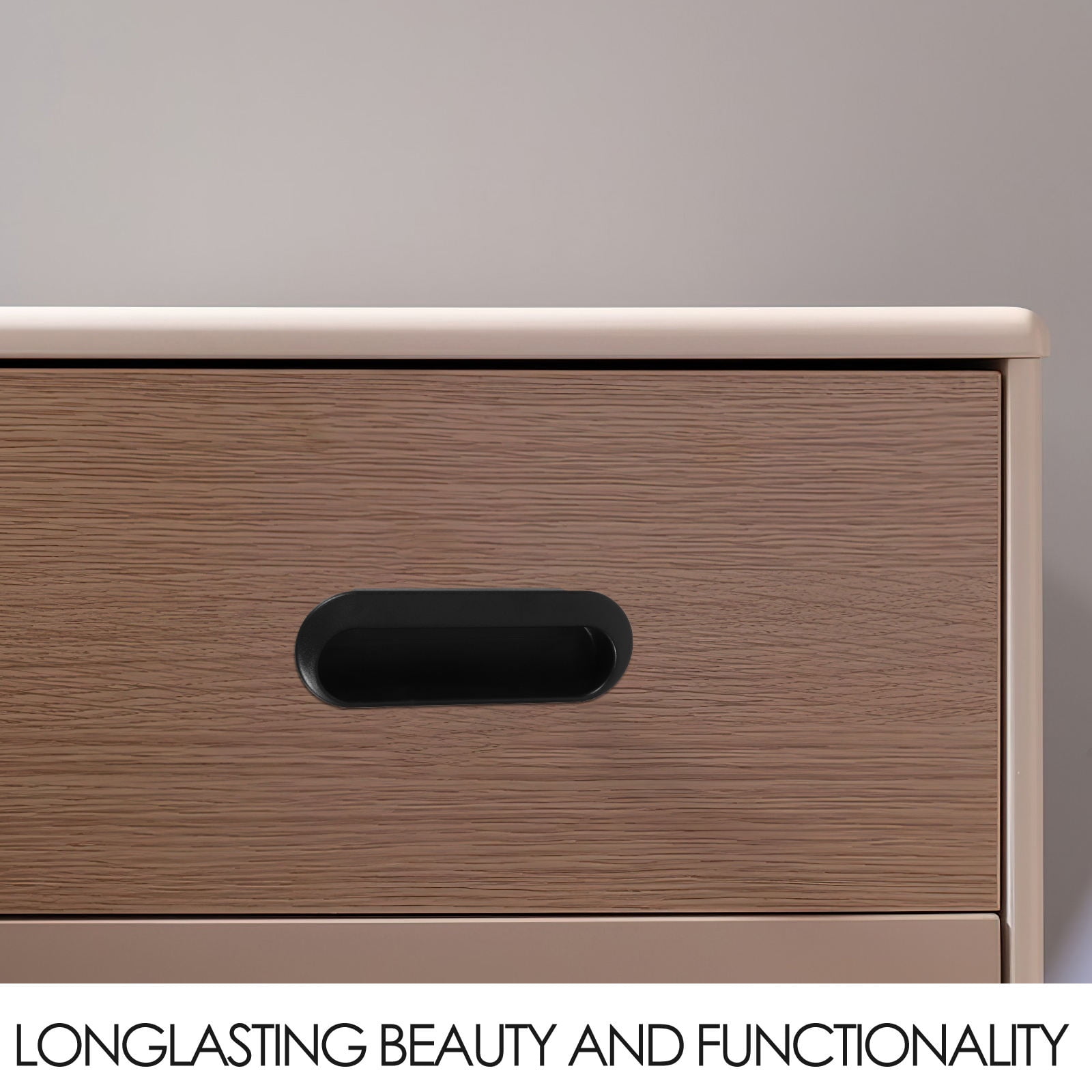 10 Pcs Embedded Sliding Door Handle Recessed Flush Pull Black - Walmart.com