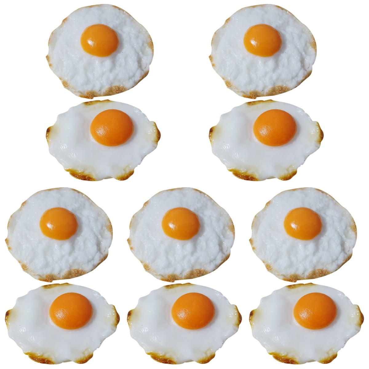 HOMEMAXS 10 Pcs Fried Egg Photo Prop Model Artificial Fried Egg Model ...
