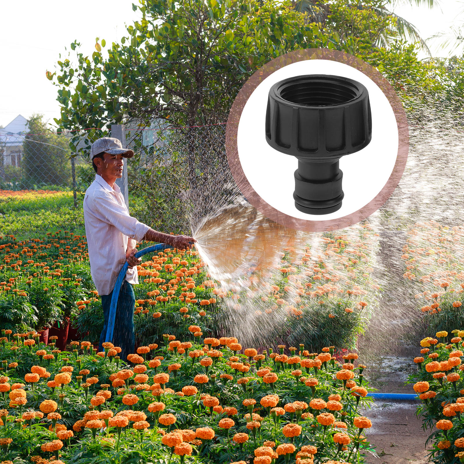 HOMEMAXS 10 Pcs Garden Hose Adapter Irrigation Tubing Connectors ...