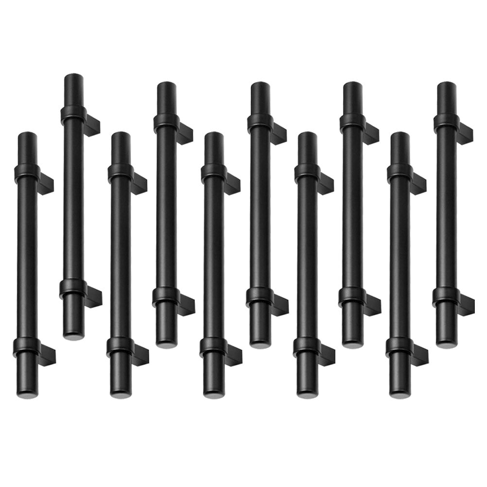 HOMEMAXS 10 Pcs Hollow Handle Thread Hinge Panel Modern Doorknob Black ...