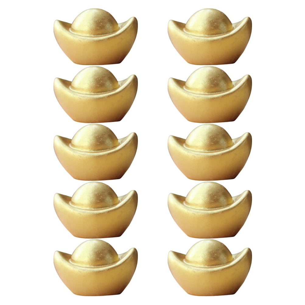 GARVALON Chinese Style Ingot Ornaments 10Pcs 0.98X0.59X0.59In - Walmart.com
