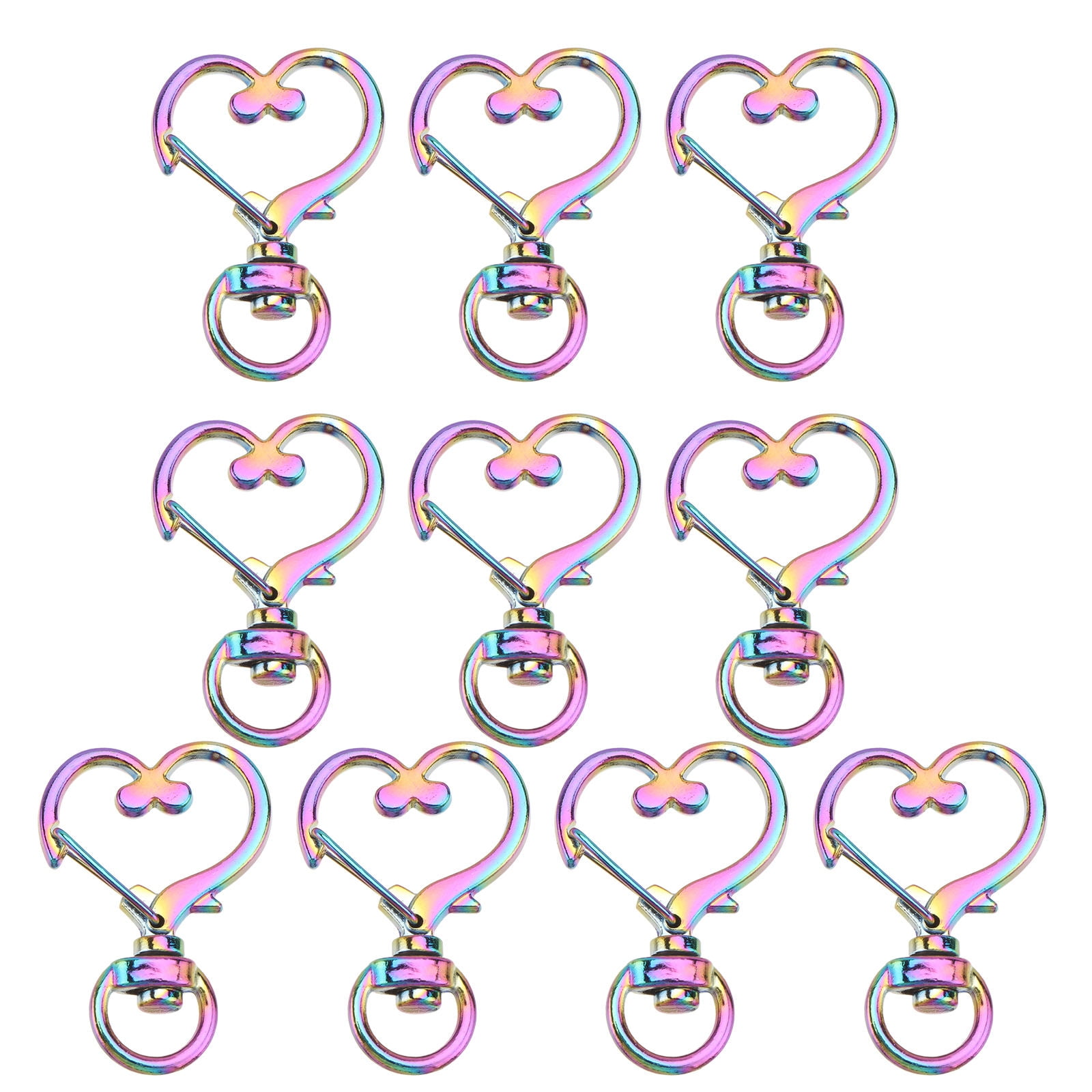 10 Pcs Key Chain Heart Shape Keychain Lobster Claw Clasps Keychains ...