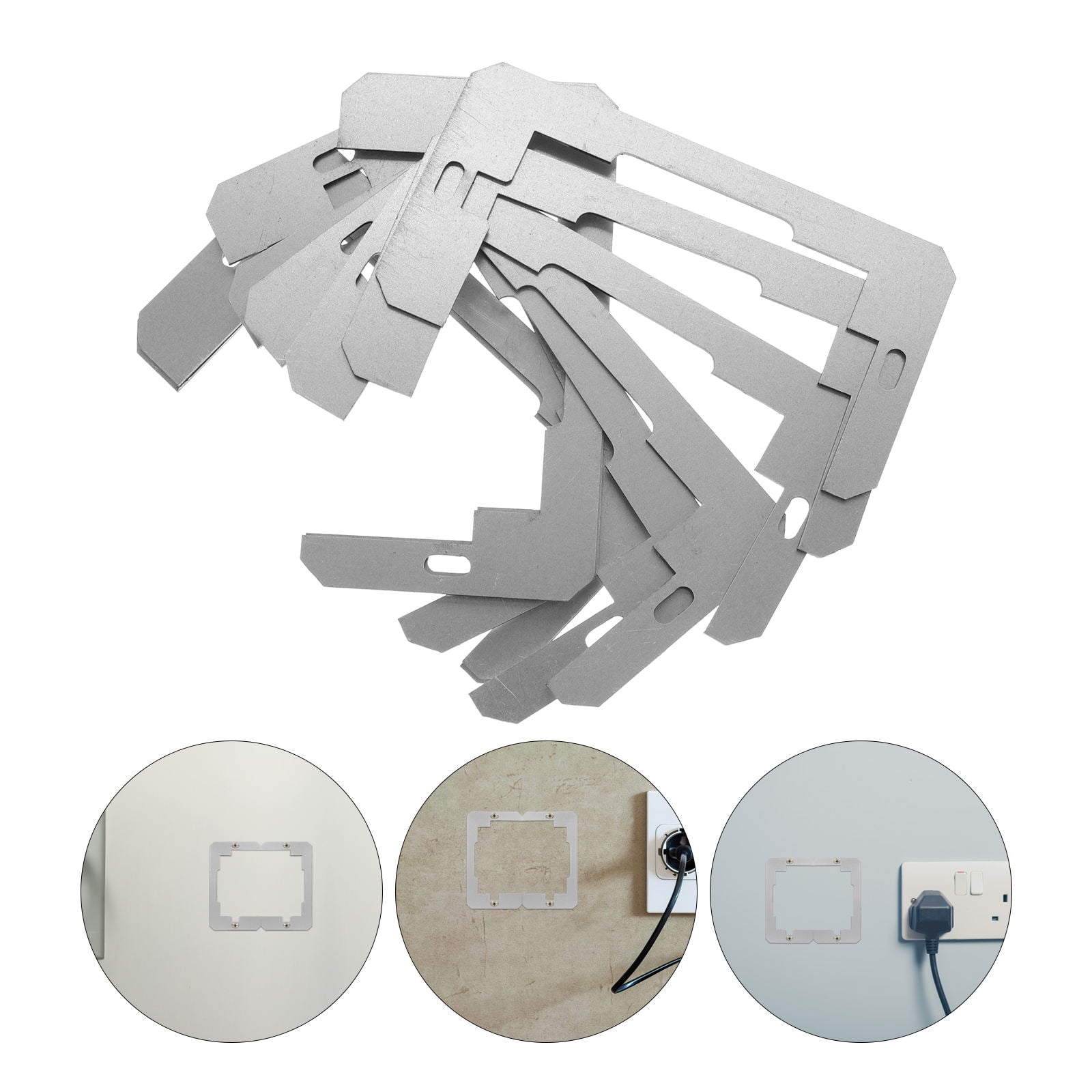 HOMEMAXS 10 Pcs Loose Wall Panel Spacers 10.80X5.80X0.10CM Silver ...