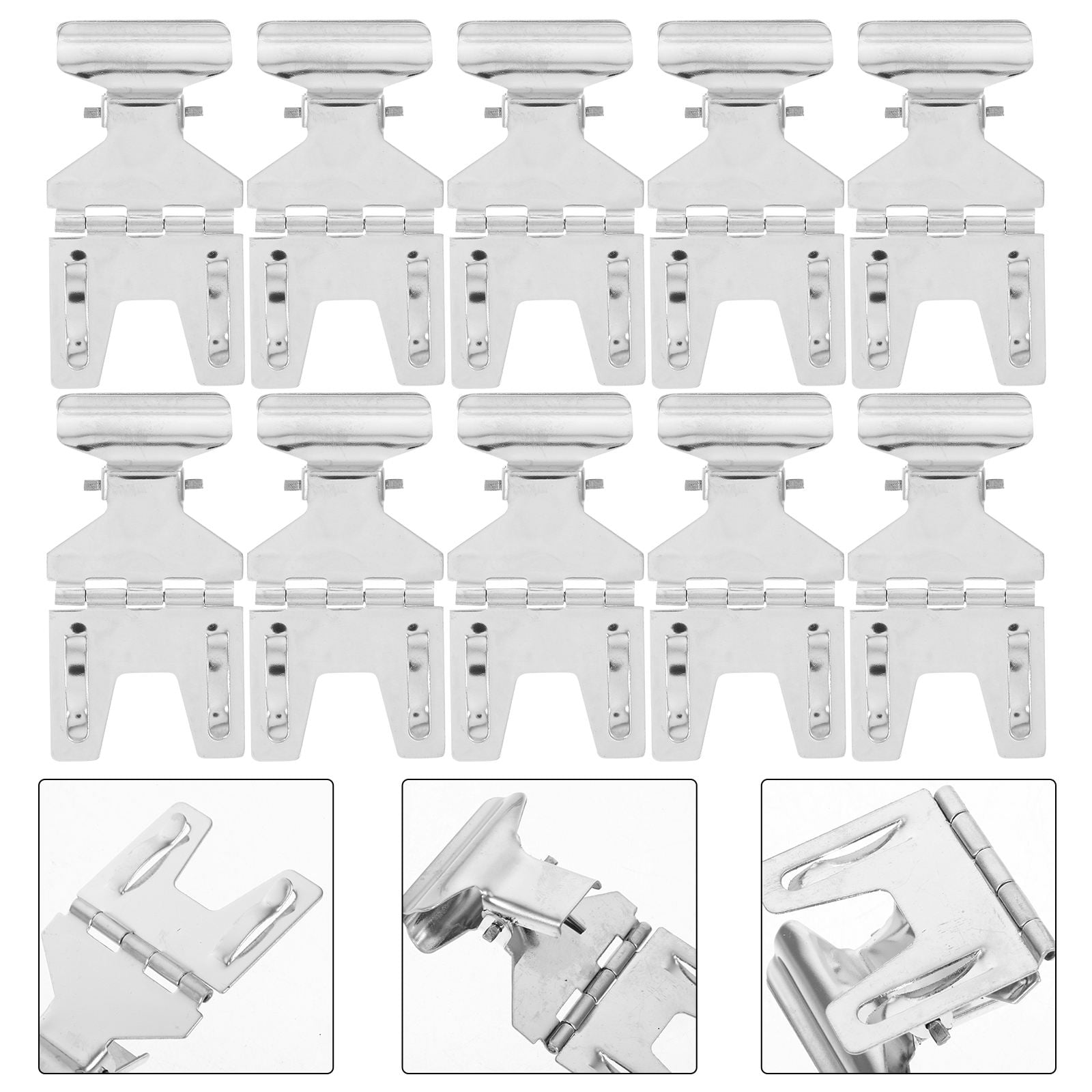 HOMEMAXS 10 Pcs Metal Merchandise Sign Clip Prices Clip-On Holder Stand ...