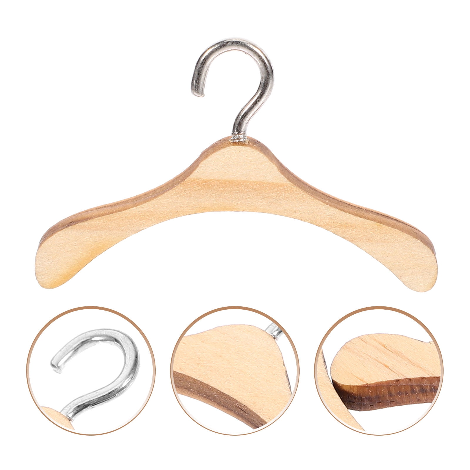 HOMEMAXS 10 Pcs Mini Wooden Clothes Rack Dollhouse Accessory Miniature ...