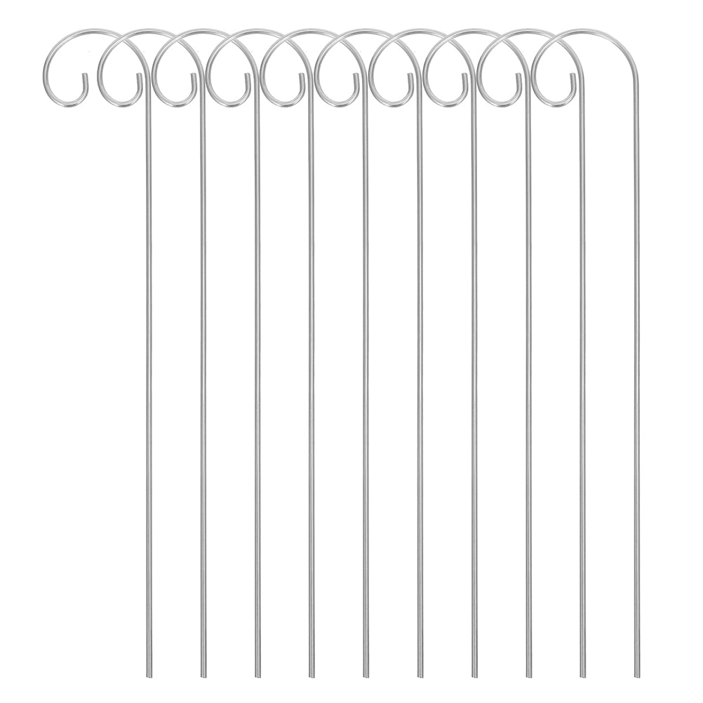 HOMEMAXS 10 Pcs Outdoor Shepherd Hooks Iron Garden Hooks For Hanging ...