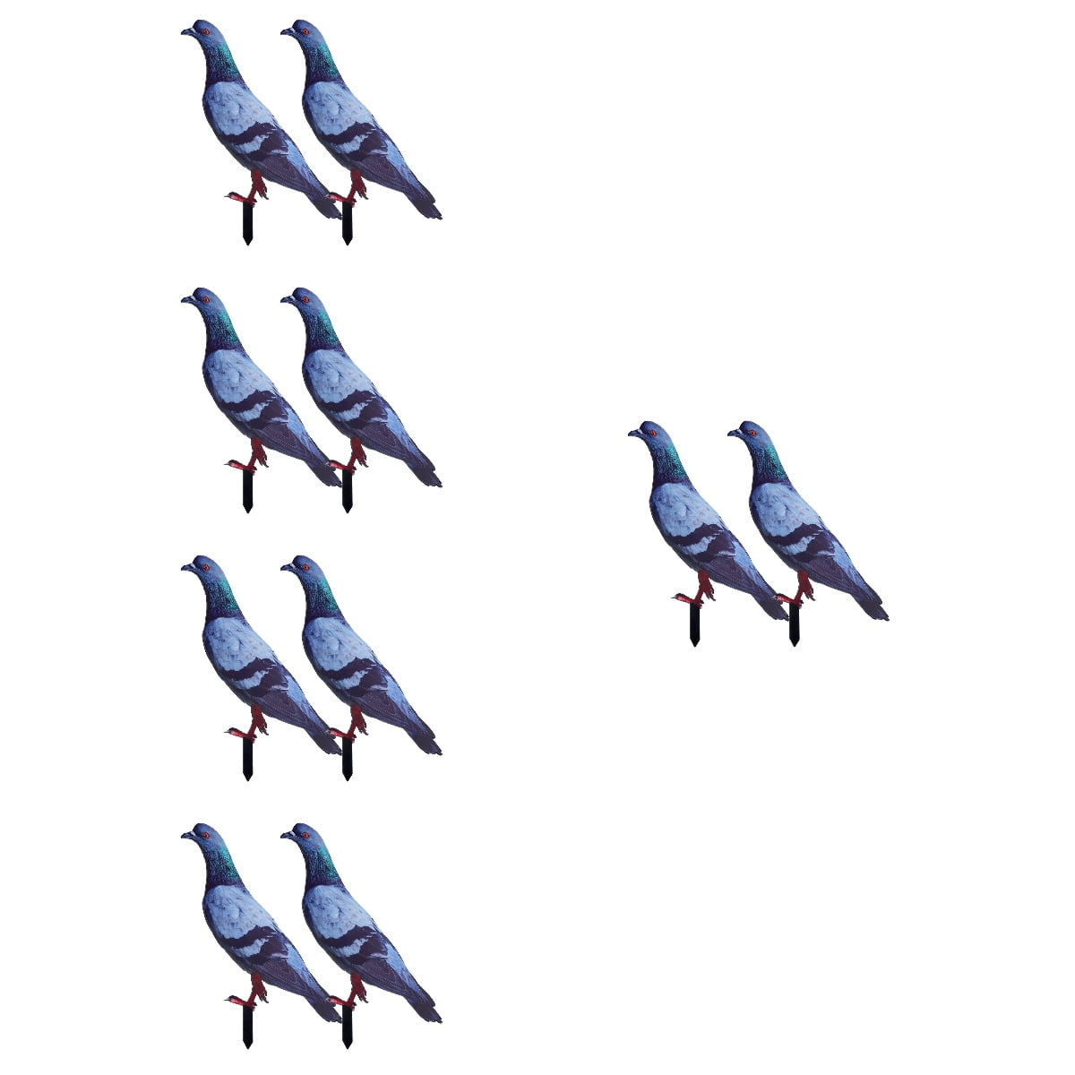10 Pcs Pigeon Yard Art Sign Decorative Lifelike Pigeon Sculpture Dove ...