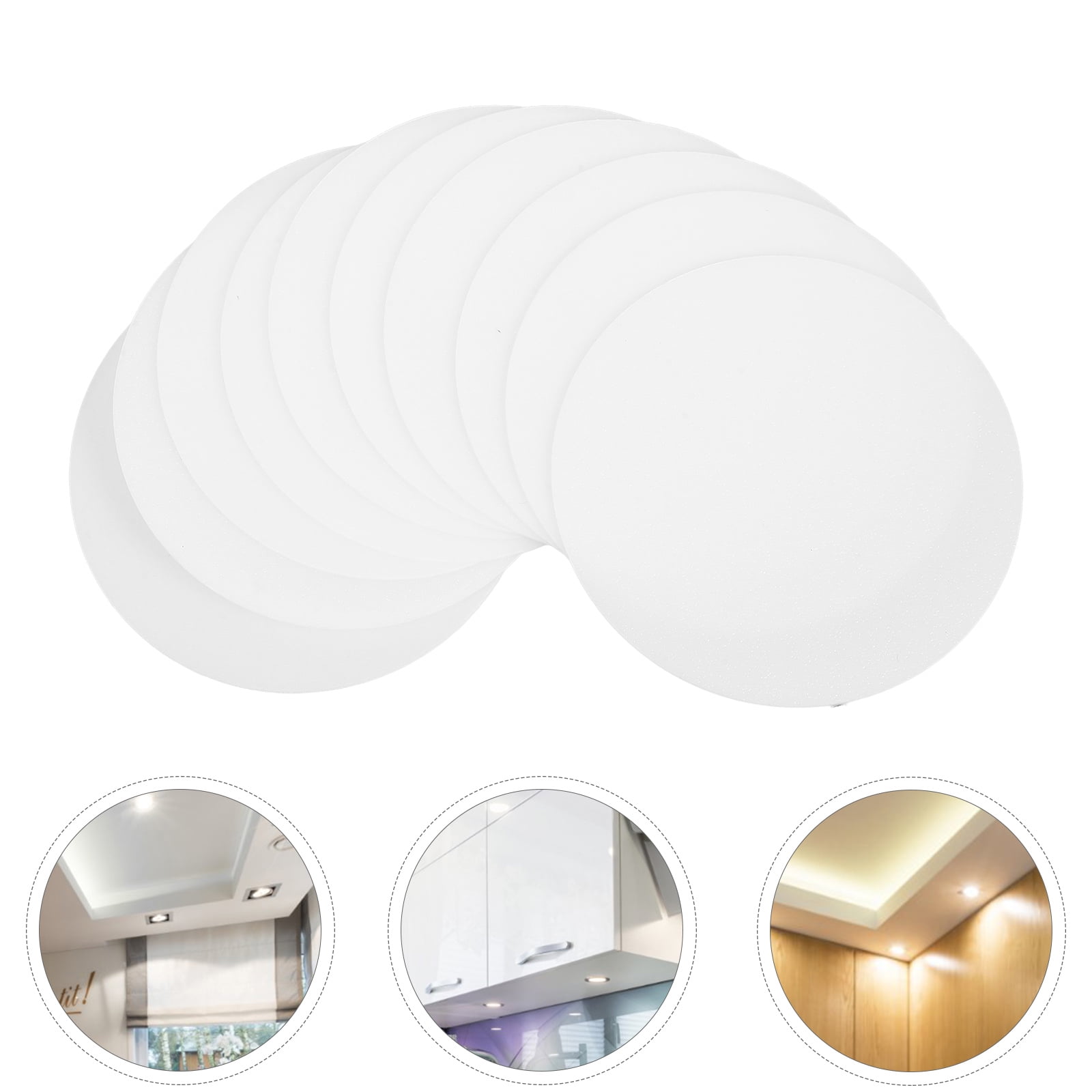 HOMEMAXS 10 Pcs Plastic Light Cover Lamp Shade Replacement Ceiling ...