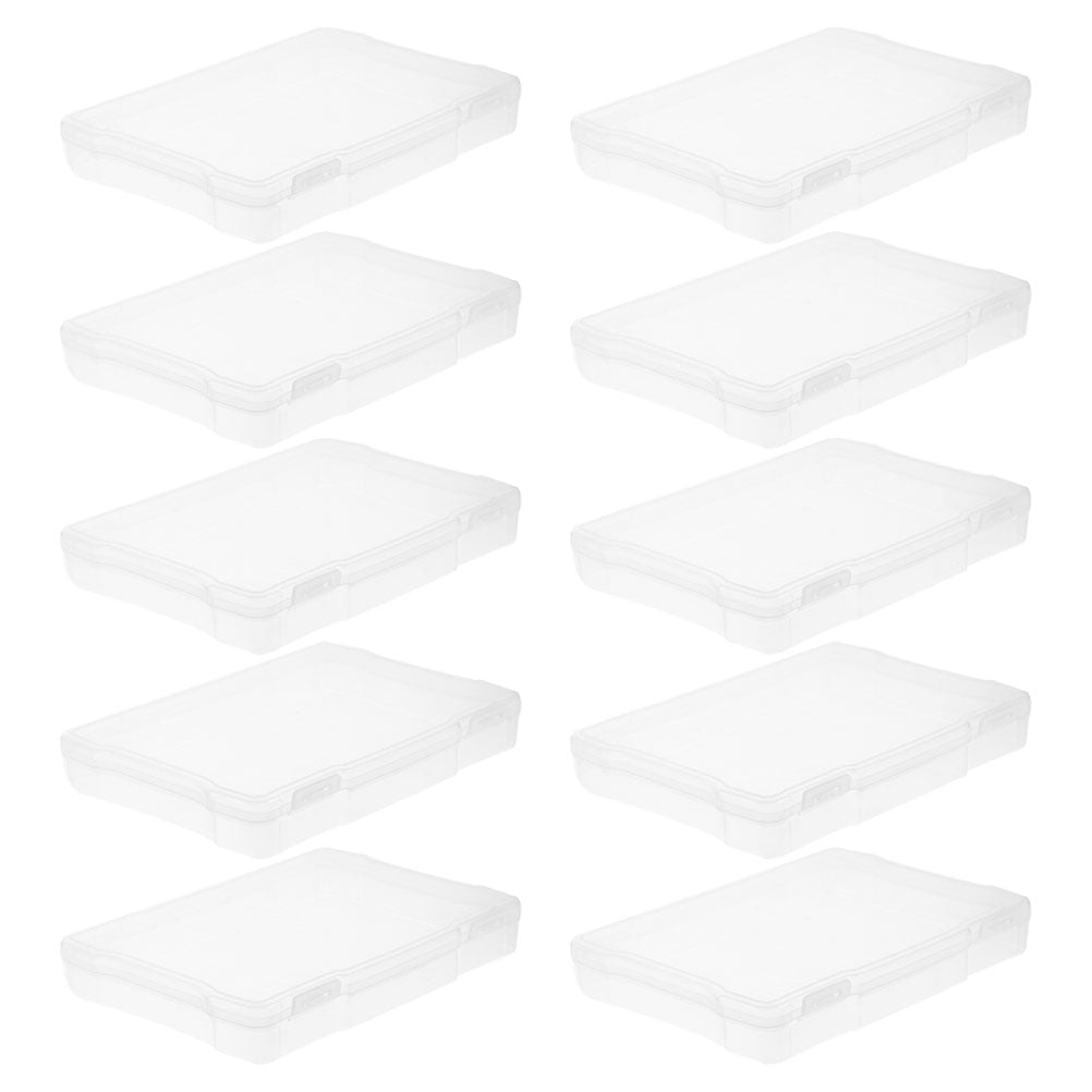 HOMEMAXS 10 Pcs Stackable Color Photo Storage Box 19.50X14.00X3.50CM ...