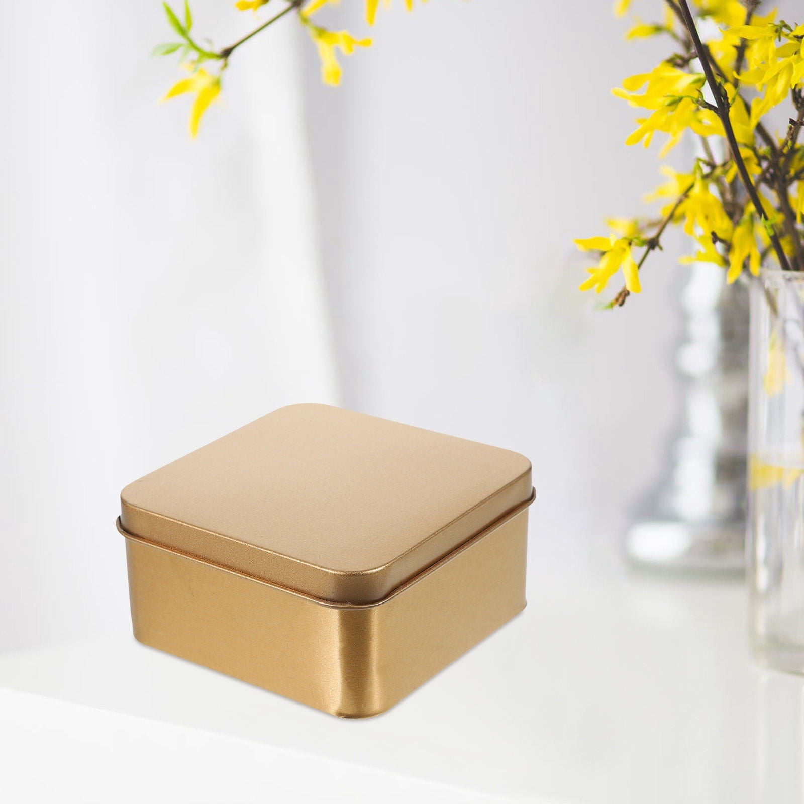 HOMEMAXS 10 Pcs Storage Tinplate Box Portable Container 8.5X8.5X4.5CM ...