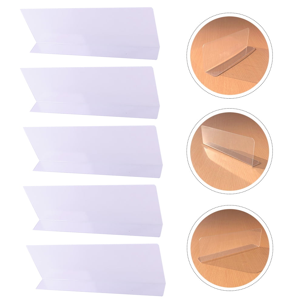 HOMEMAXS 10 Pcs Store Shelf Dividers Transparent L-shaped Board Office ...