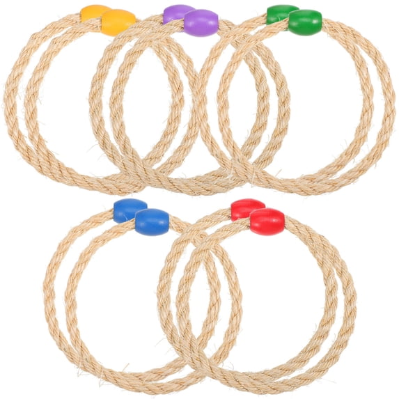 HOMEMAXS 10 Pcs Throwing Ring Toys Toss Carnival Game Colorful Tossing ...