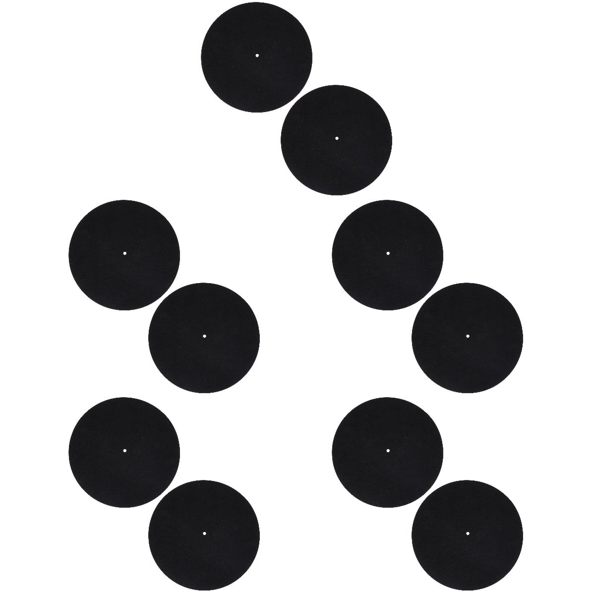 HOMEMAXS 10 Pcs Turntable Platter Mat Felt Anti-Static Mat for Vinyl ...