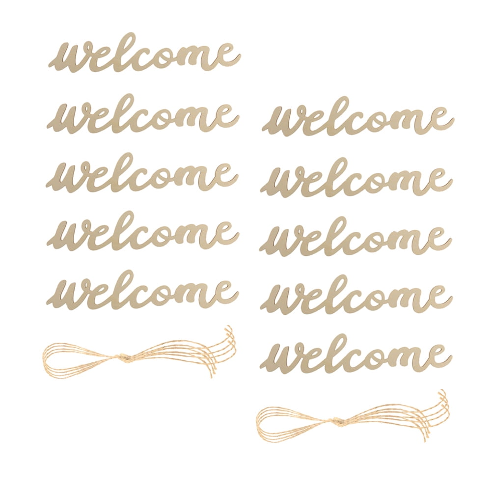 10 Pcs Small Welcome Sign Creative Letters List Back Door Decoration ...