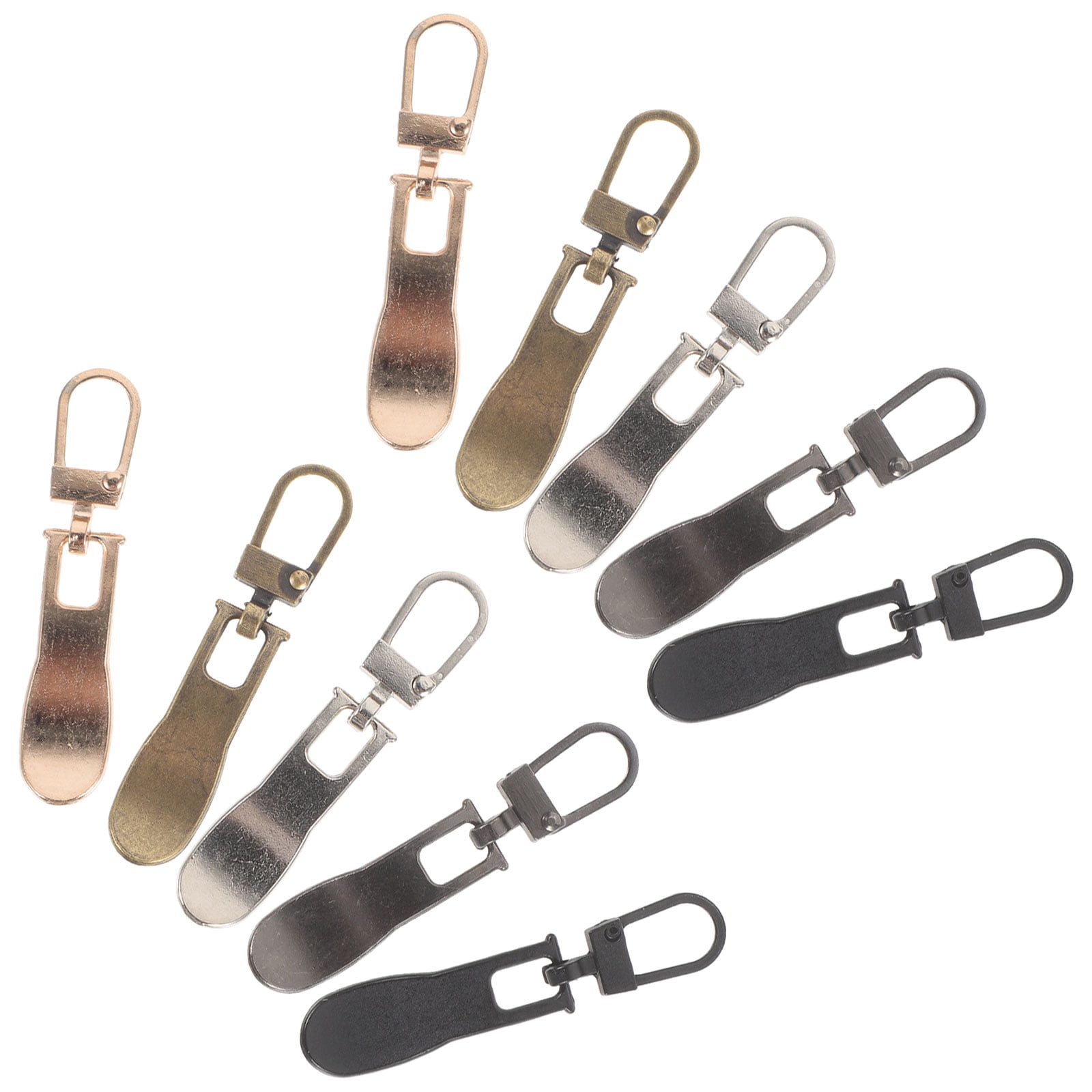 VERDANVERSE DIY Zipper Pull Tab Zipper Puller Metal Rectangular 10Set ...