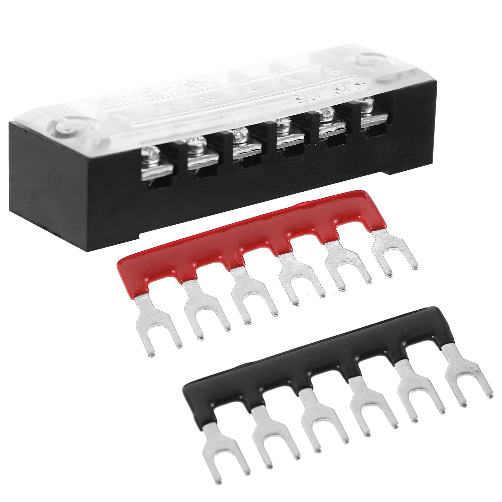 HOMEMAXS 10 Sets Dual-row Terminal Block 6 Position 600V 5A Terminal ...