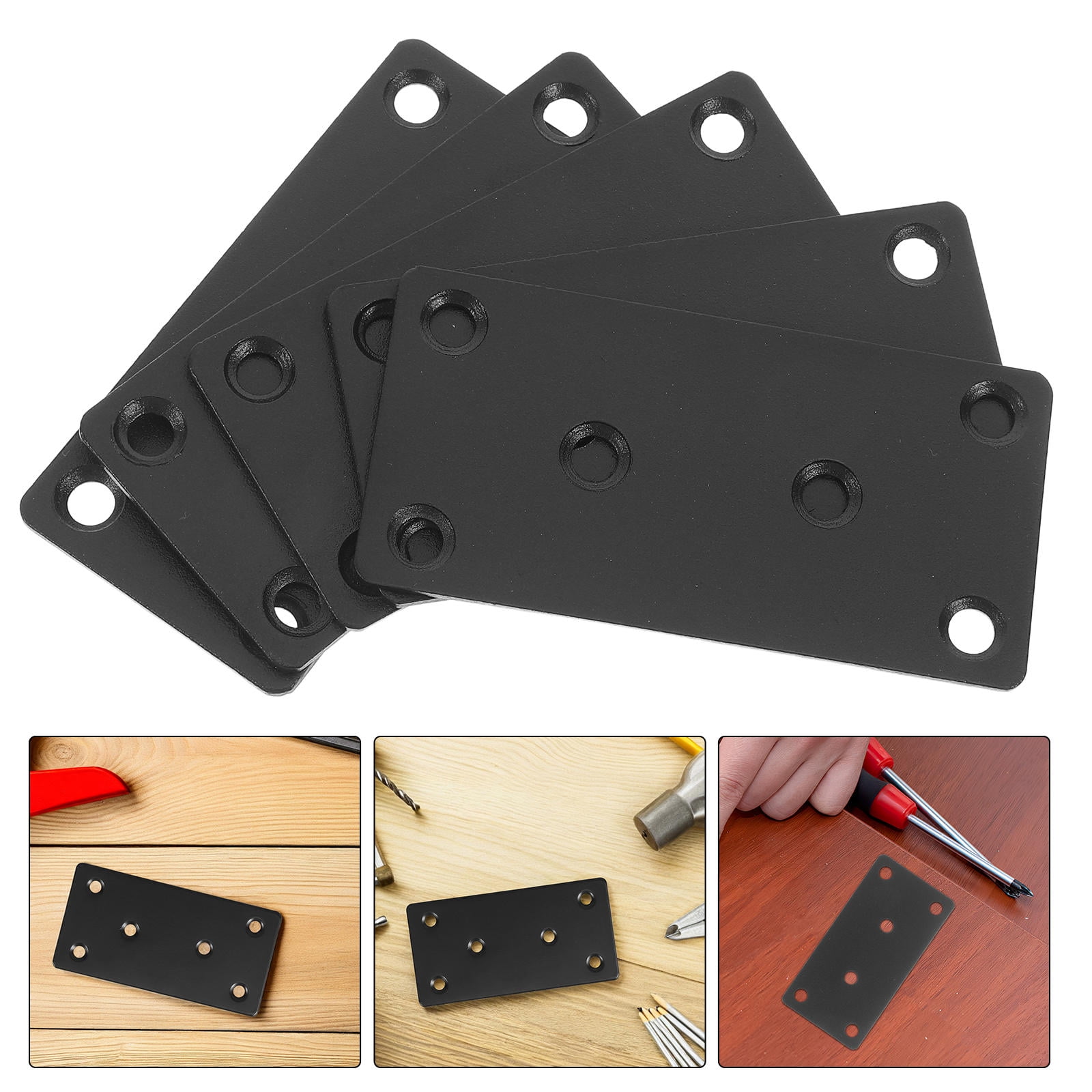 HOMEMAXS 10 Sets Stainless Steel Corner Brace Brackets Heavy Duty Flat ...