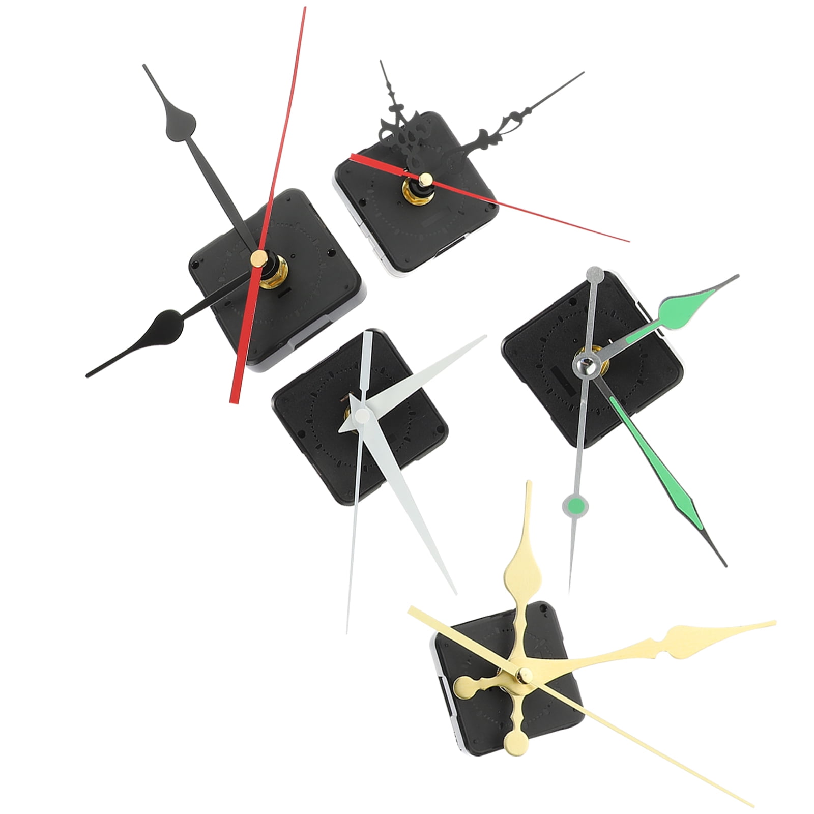 10 Sets of Long Shaft Clock Movement Replacement Pointer Clock Parts ...