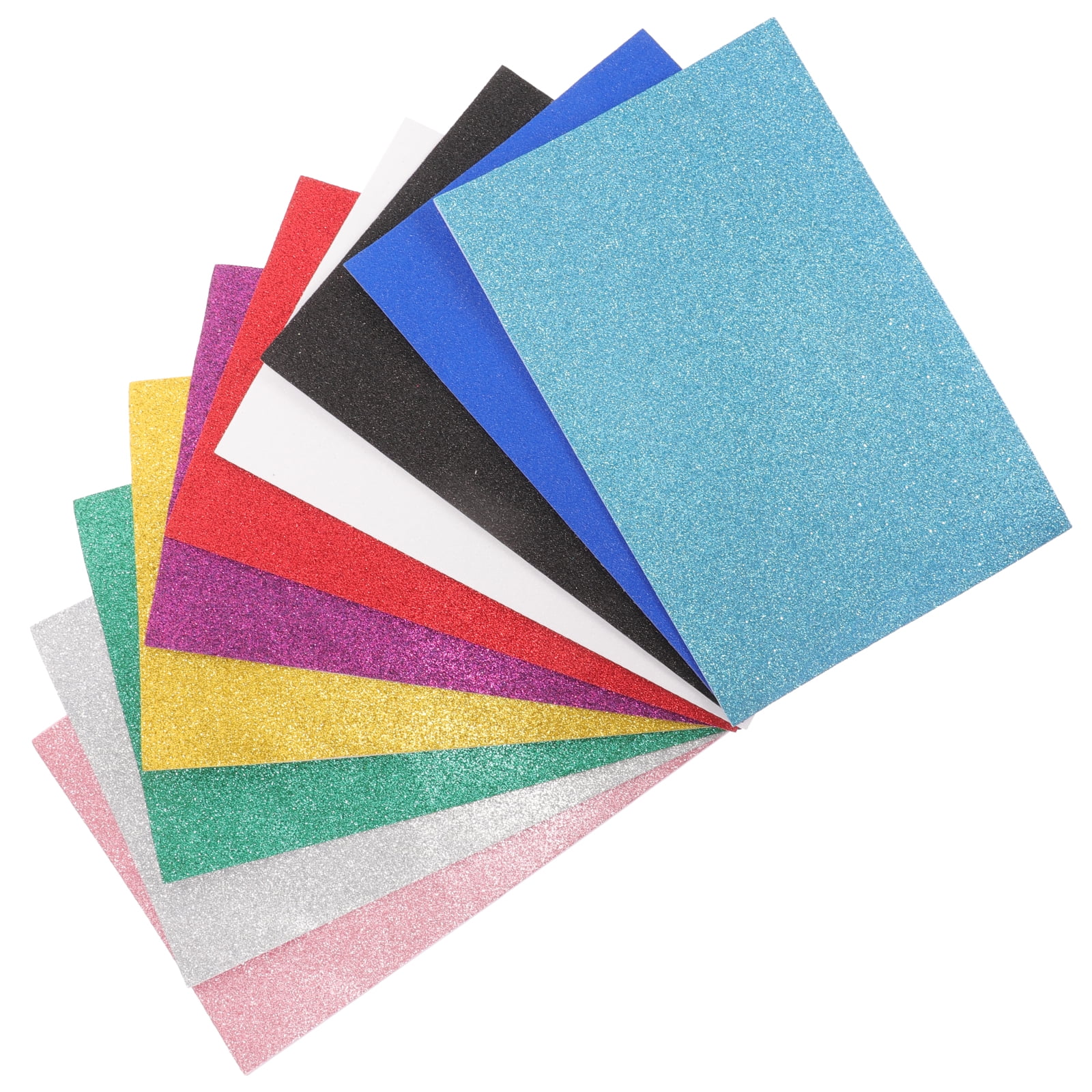 HOMEMAXS 10 Sheets Glitter Foam Stickers Colored Sponge Paper 30.00X20 ...