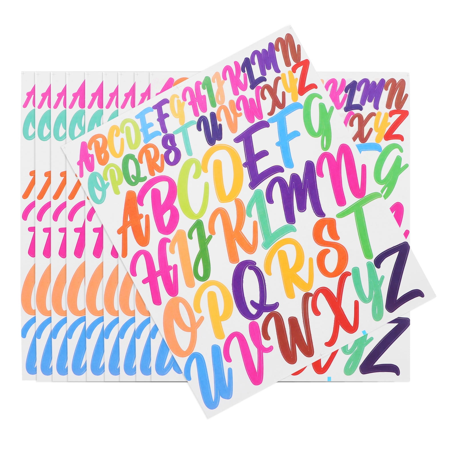 HOMEMAXS 10 Sheets Letter Stickers Self Adhesive Vinyl Stick On Letters ...