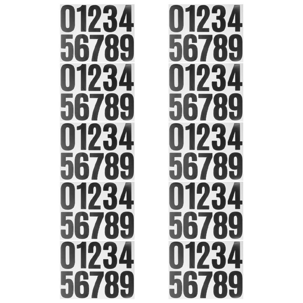 HOMEMAXS 10 Sheets Mailbox Decals Adhesive Numbers for Bins Letter Label Maker Self House Black ...